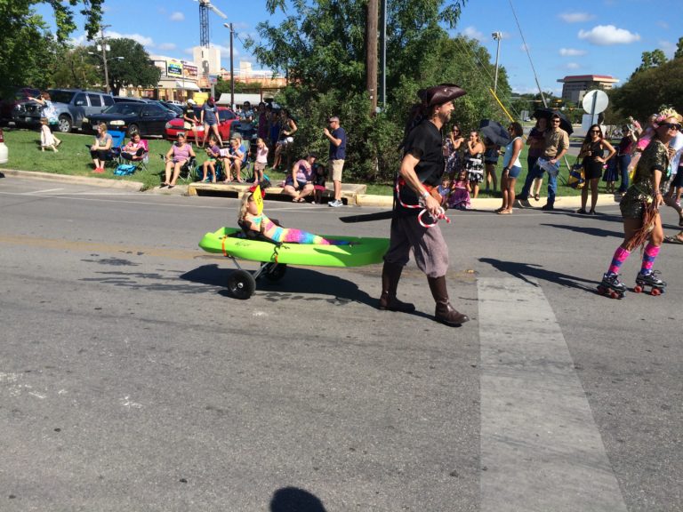 mermaid parade in San Marcos Texas for the Mermaid Society
